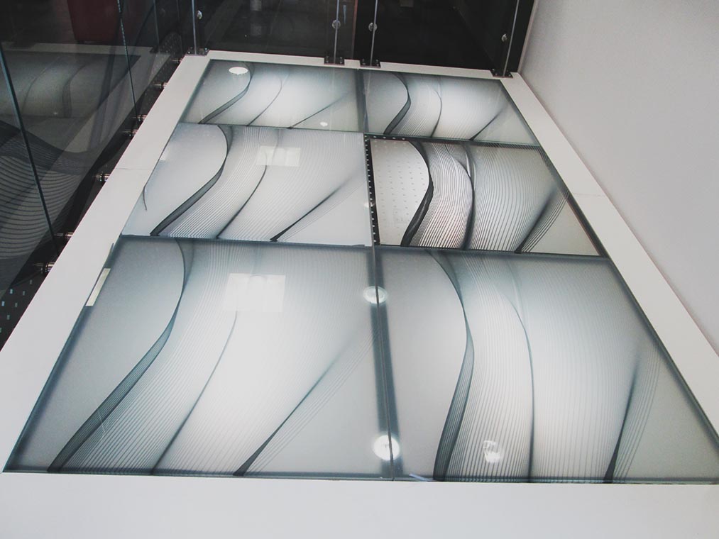 Plancher en verre, sol en verre sur mesure