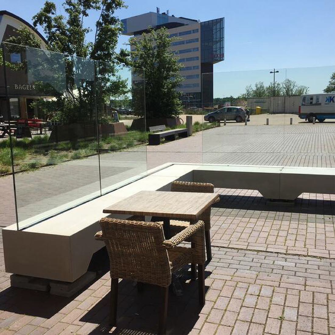 Brise-Vent en Verre pour Terrasse