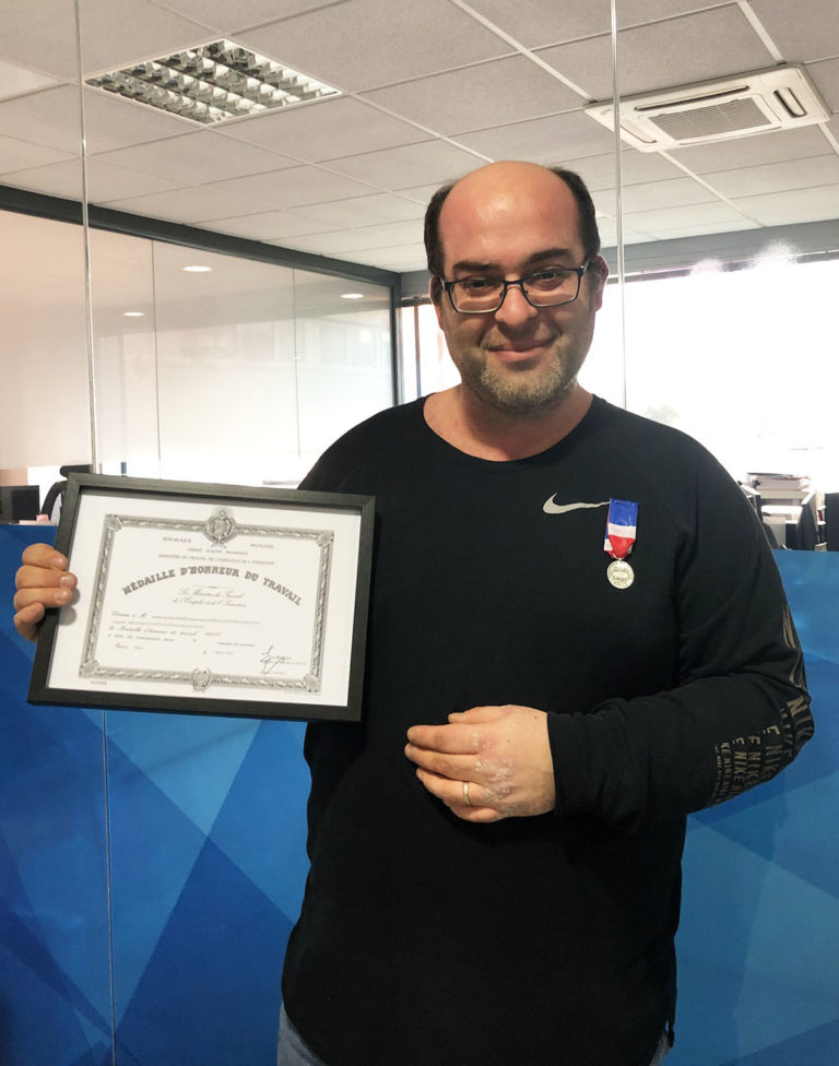 Vingt ans d'ancienneté pour Sylvain Didier | Miroiterie Righetti